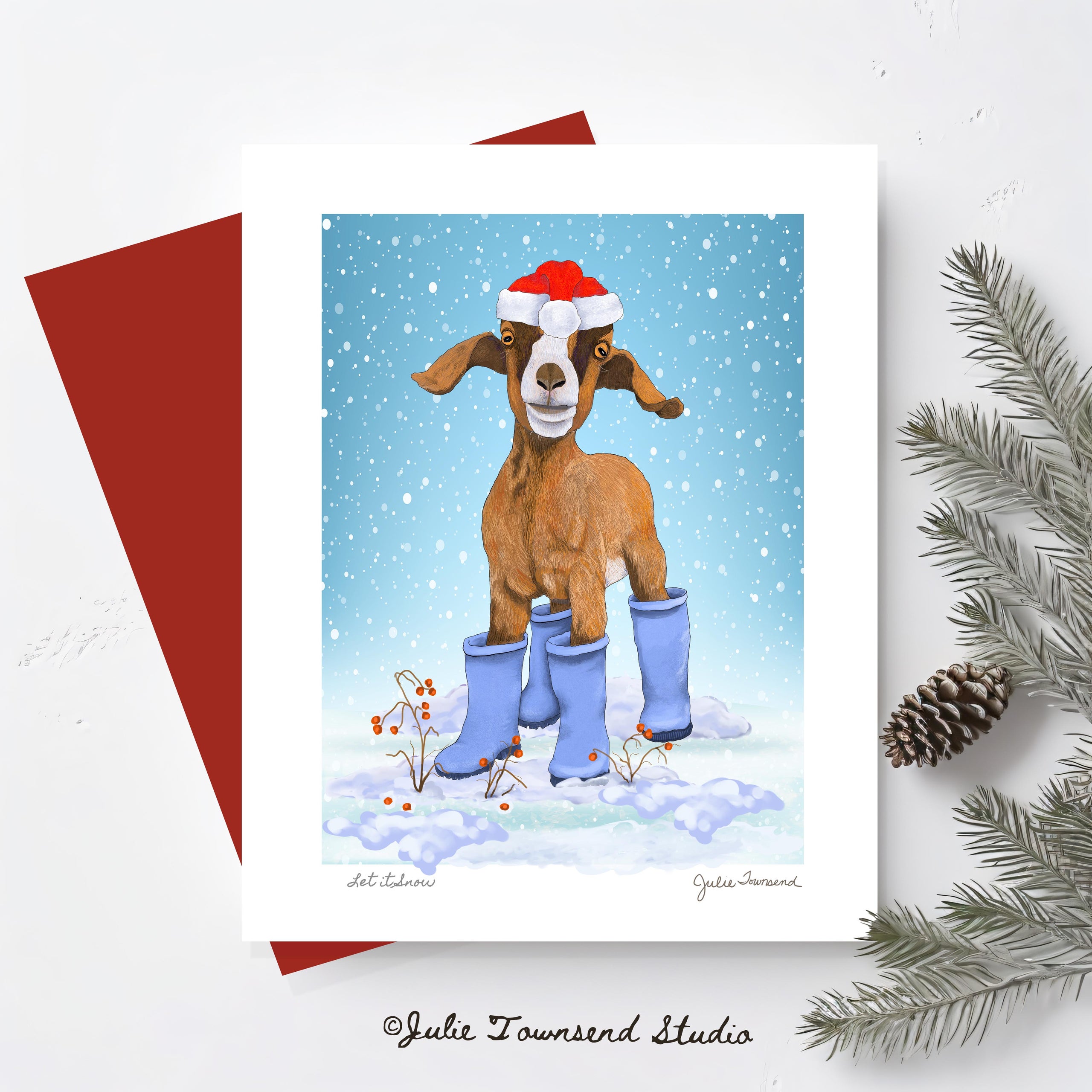 AP - LET IT SNOW - signed art print - Julie Townsend Studio Home Page